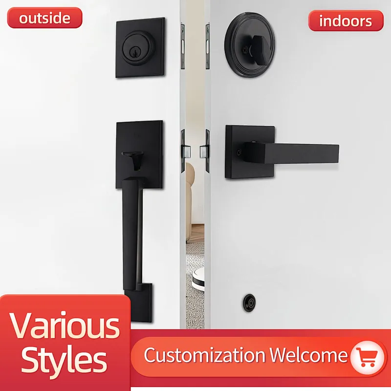 Filta Matte Black Main Front Door Lock Set - front door entry lock set ...